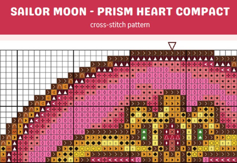Sailor Moon Prism Heart Compact Cross Stitch Pattern - Etsy Australia