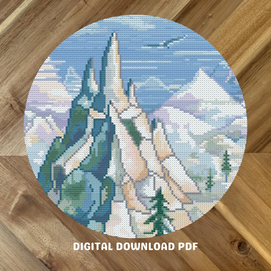 Misty Mountains Cross Stitch Pattern - Etsy