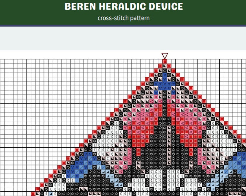 Beren Heraldic Device Cross Stitch Pattern - Etsy