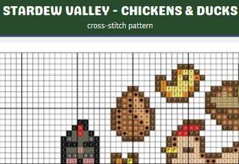 Stardew Valley Chickens & Ducks Cross Stitch Pattern - Etsy