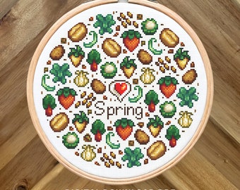 Stardew Valley Spring Crops Bundle Digital Cross Stitch Pattern - Etsy