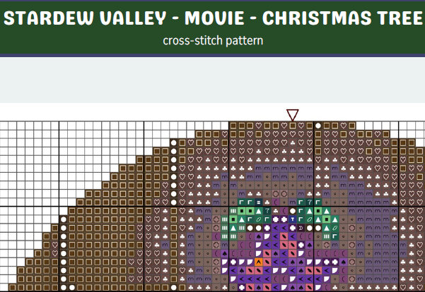 Stardew Valley Movie Christmas Tree Cross Stitch Pattern - Etsy