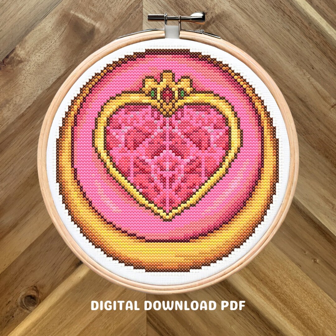 Sailor Moon Prism Heart Compact Cross Stitch Pattern - Etsy Australia