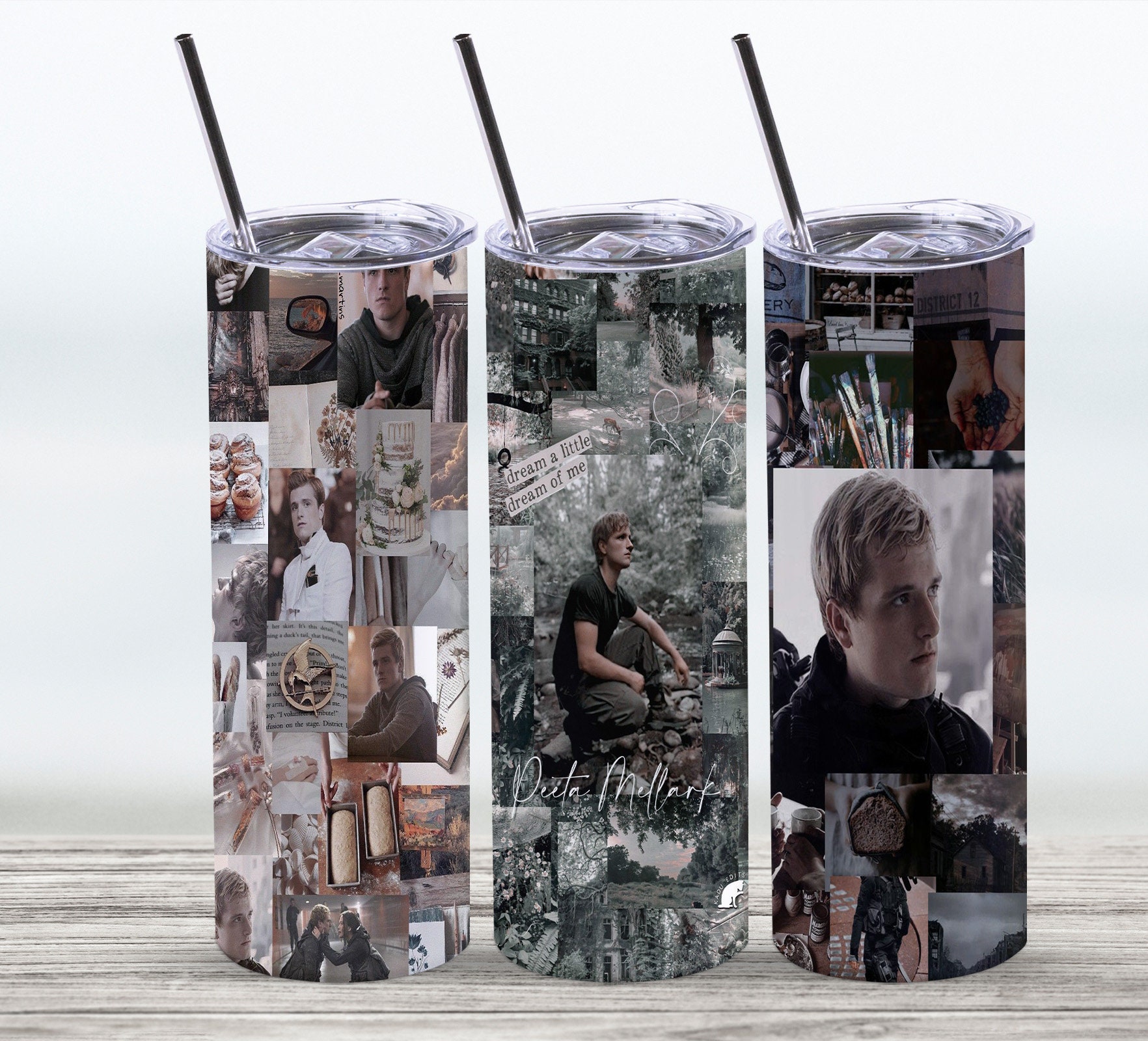 Peeta Mellark Tumbler 20 Oz Skinny Stitch Tumbler Sublimation Designs ...