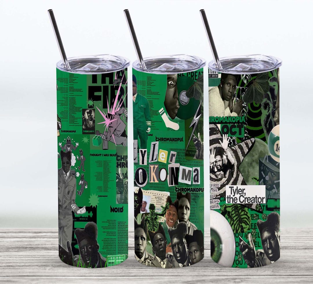 Tyler the Creator Chromakopia Tumbler 20 Oz Skinny Stitch Tumbler ...