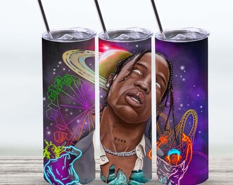 Travis Scott Tumbler 20 Oz Skinny Stitch Tumbler - Etsy