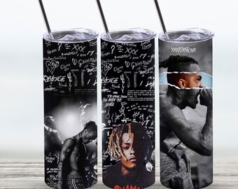 Xxxtentacion Tumbler 20 Oz Skinny Stitch Tumbler Sublimation Designs ...