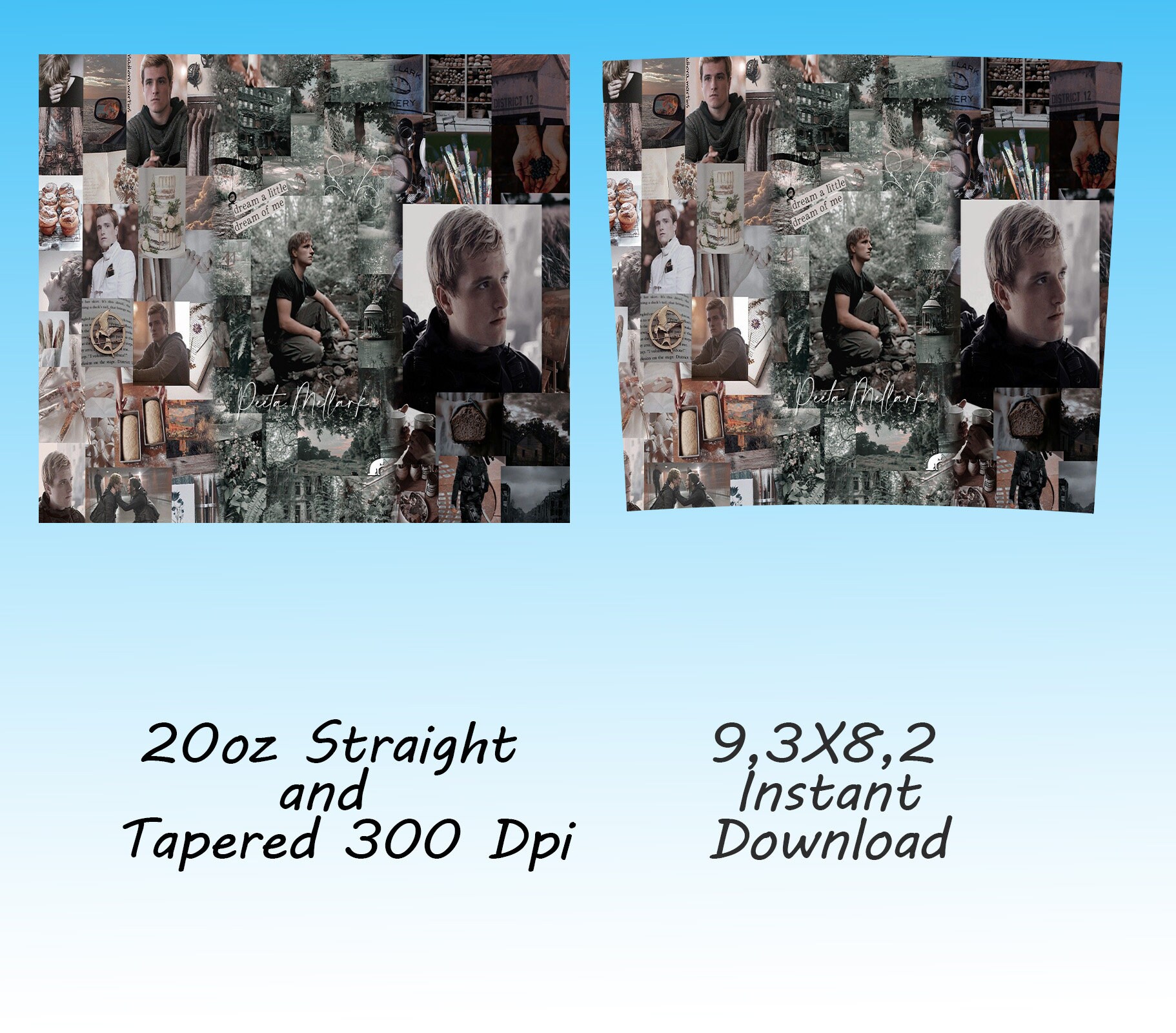 Peeta Mellark Tumbler 20 Oz Skinny Stitch Tumbler Sublimation Designs ...