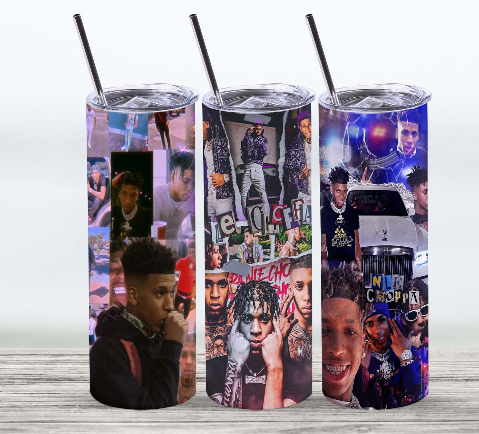 Nle Choppa Tumbler 20 Oz Skinny Stitch Tumbler Sublimation Designs ...
