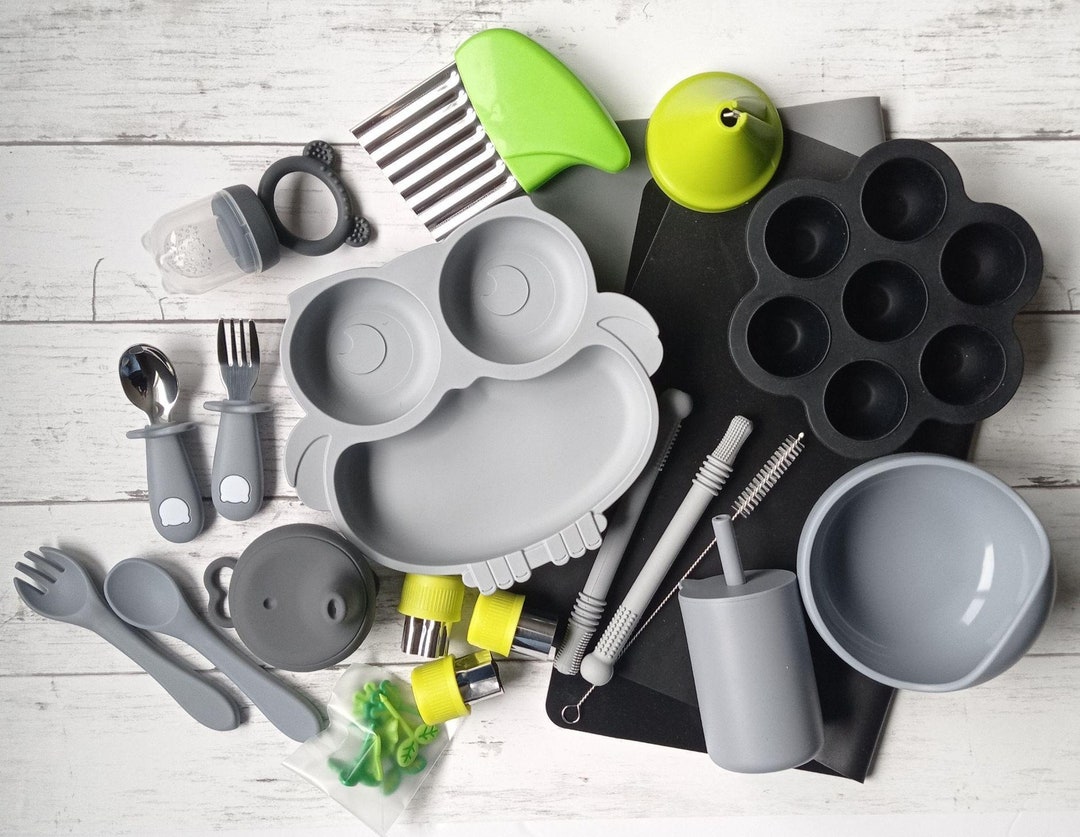 COMPLETE Baby Weaning Set | Suction Plate Bowl Baby Feeding for Babies ...