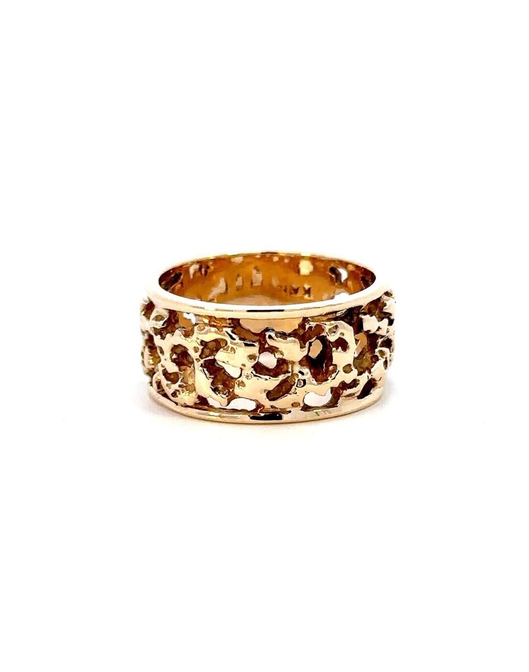 14KT Yellow Gold Nugget Ring - Etsy