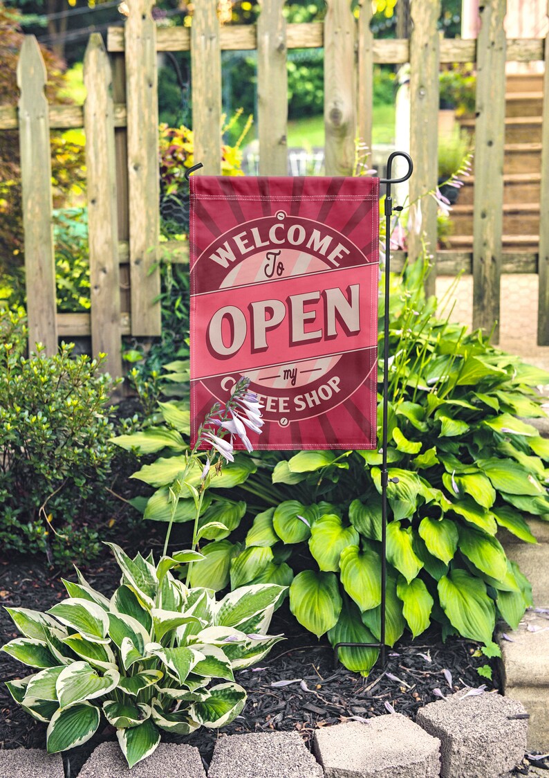 Customisable Now Open Garden & House Banner 12'' × 18'' - Etsy