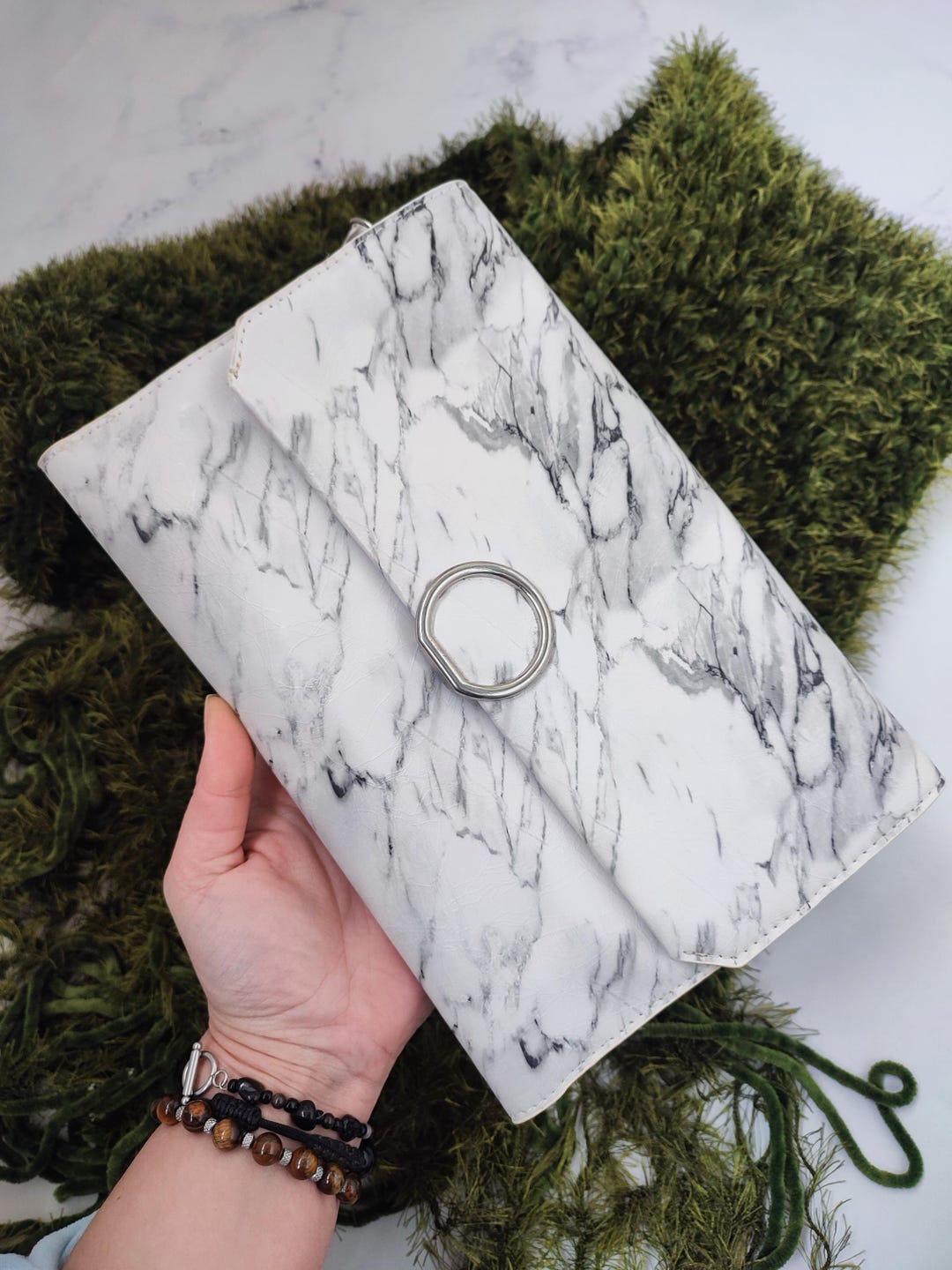 Vintage Marble Clutch: Vegan Leather Crossbody Bag - Etsy