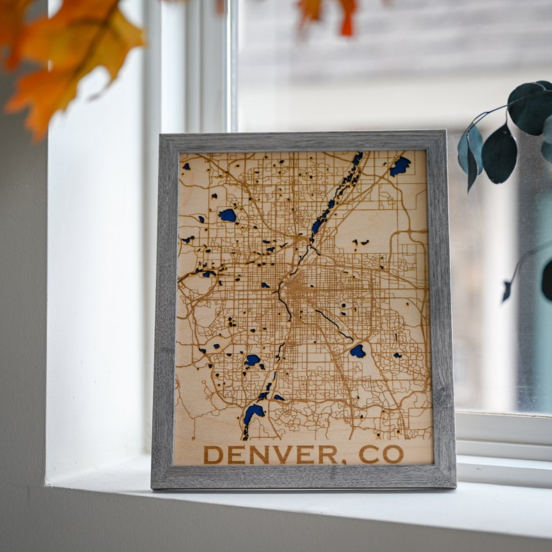 Custom Wood Map, Personalized Engraved Wood Map, Any City Wall Art ...