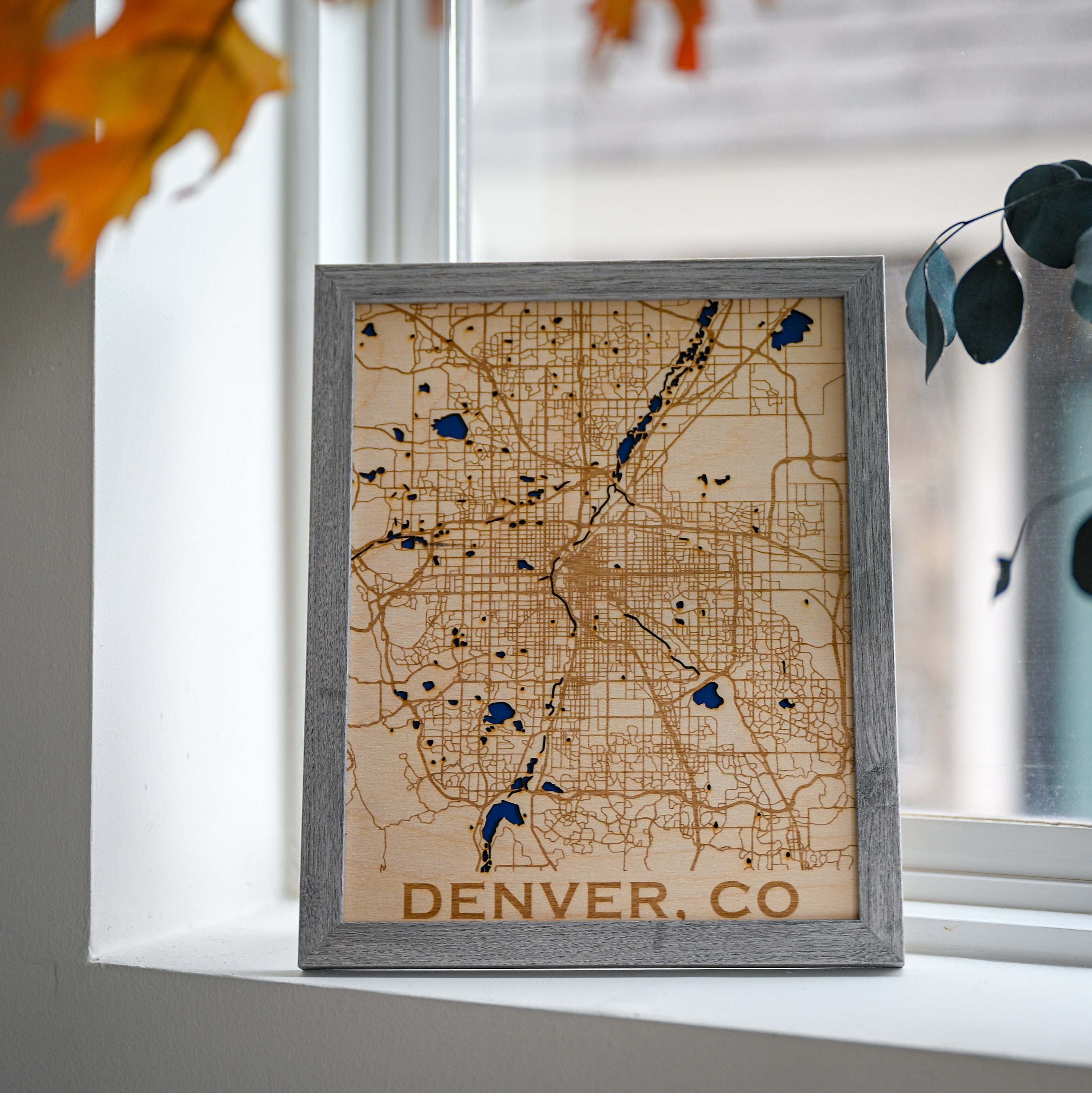Custom Wood Map, Personalized Engraved Wood Map, Any City Wall Art ...