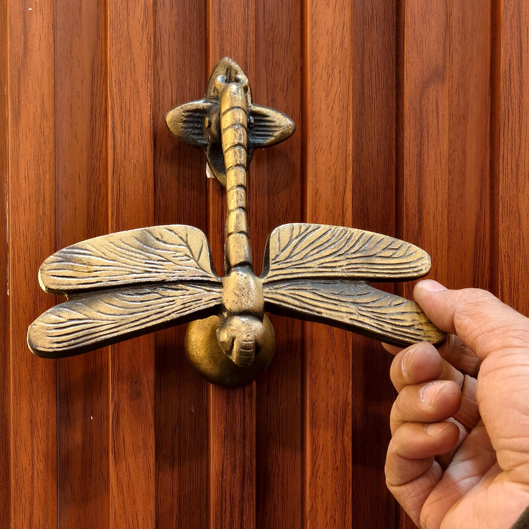 SHOBIXX | Unique Dragonfly Brass Door Knocker | Elevate Your Entrance ...