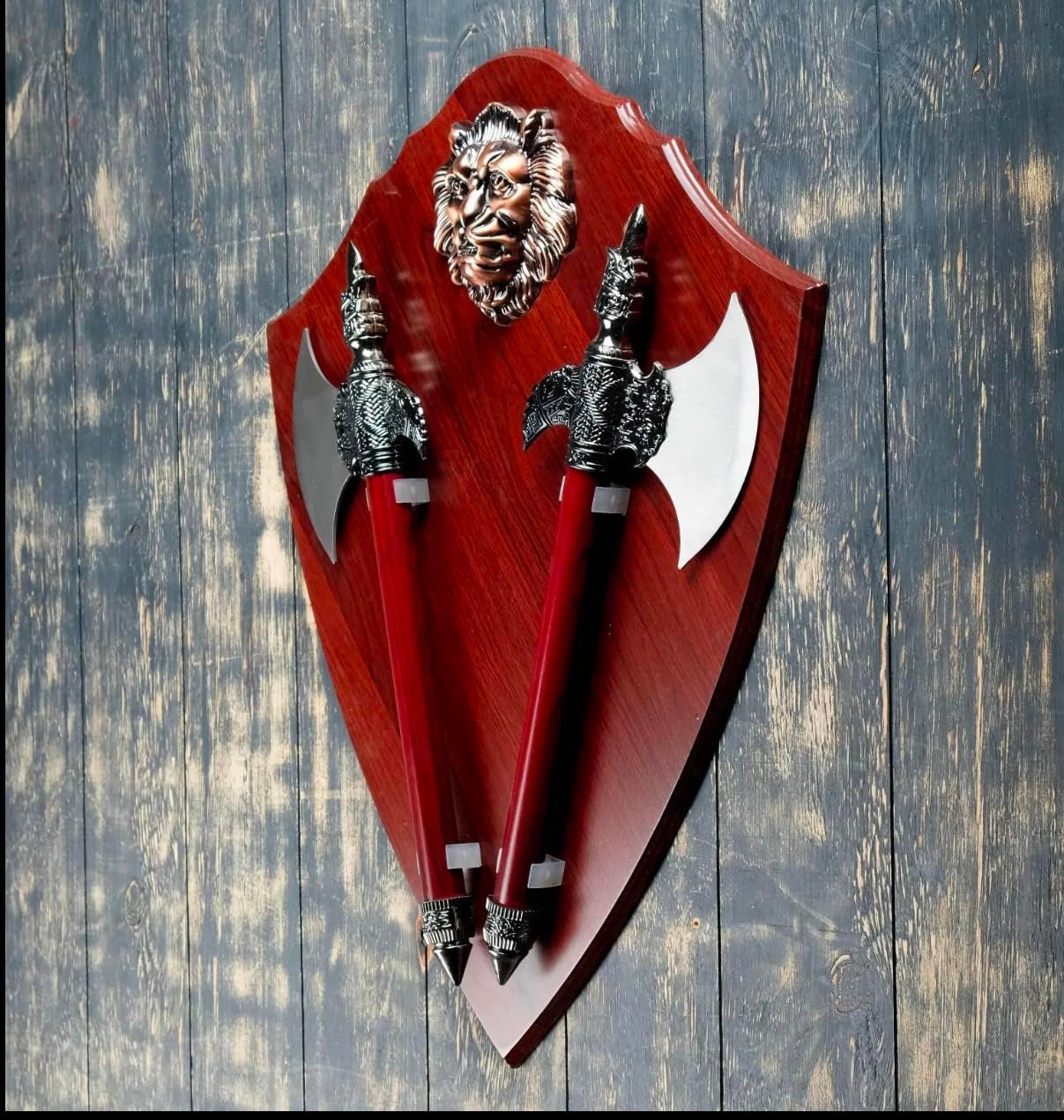 SHOBIXX Viking Style Metal Wall Double Axe Home Show Piece Vintage ...