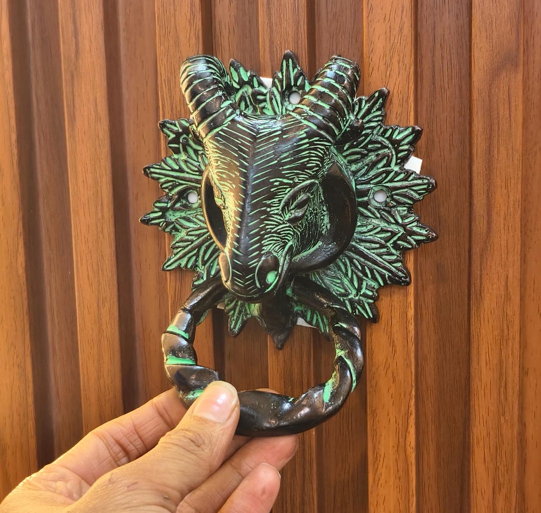 SHOBIXX | Rare Brass Herding Sheep Door Knocker | Antique Door Knocker ...