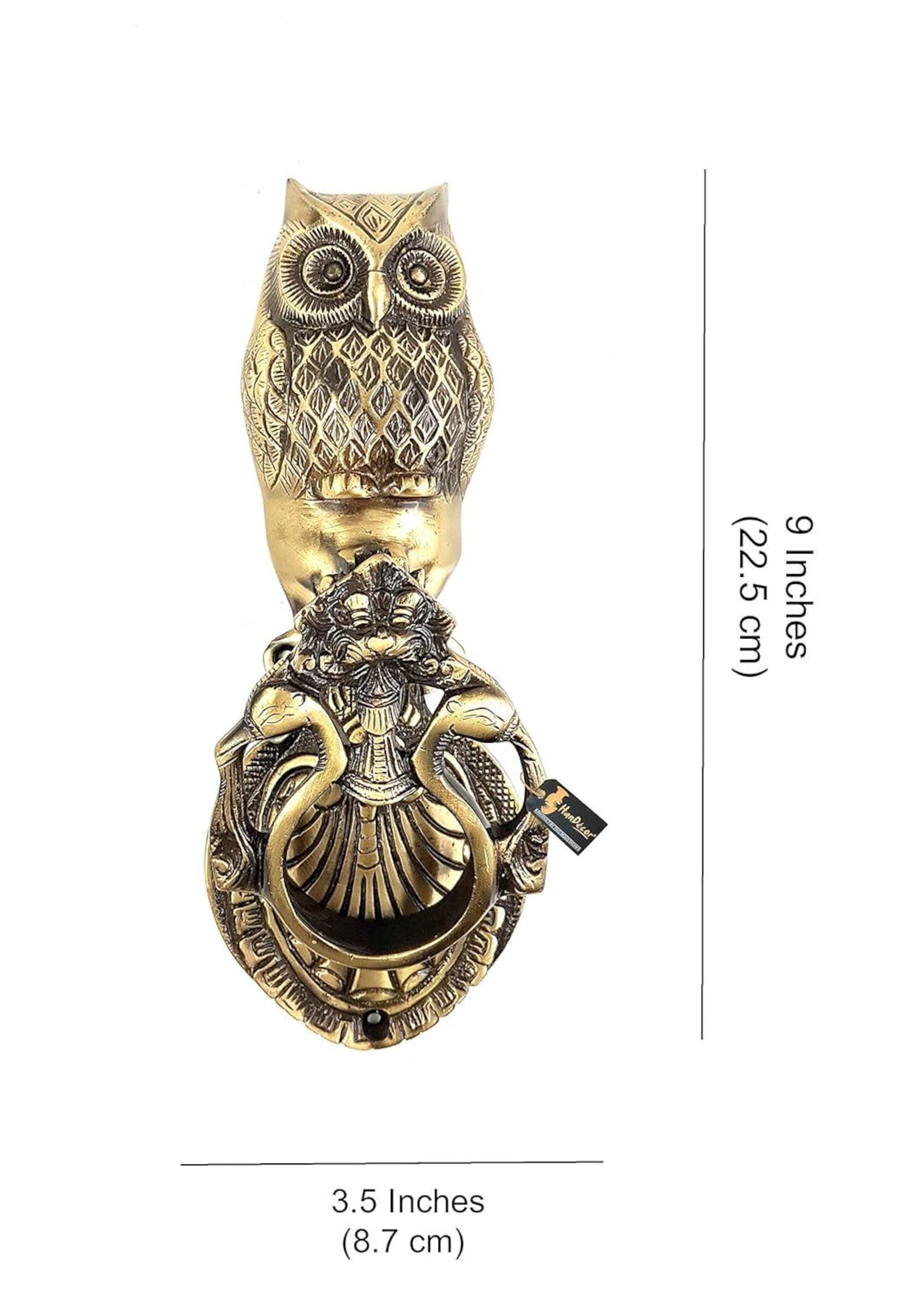 Heavy Brass Owl Door Knocker: Vintage Front Door Decor - Etsy