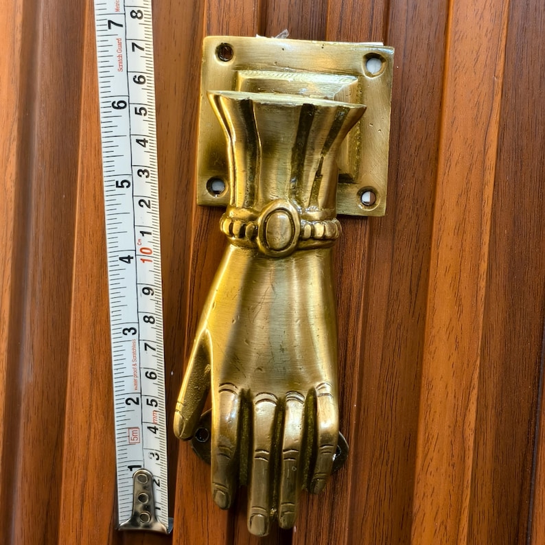 SHOBIXX | Handcrafted Brass Hand Door Knocker | Victorian Door Knocker ...