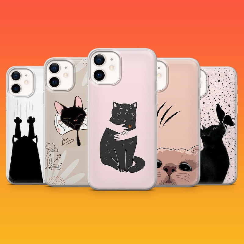 Cute Cat Phone Cases - Etsy
