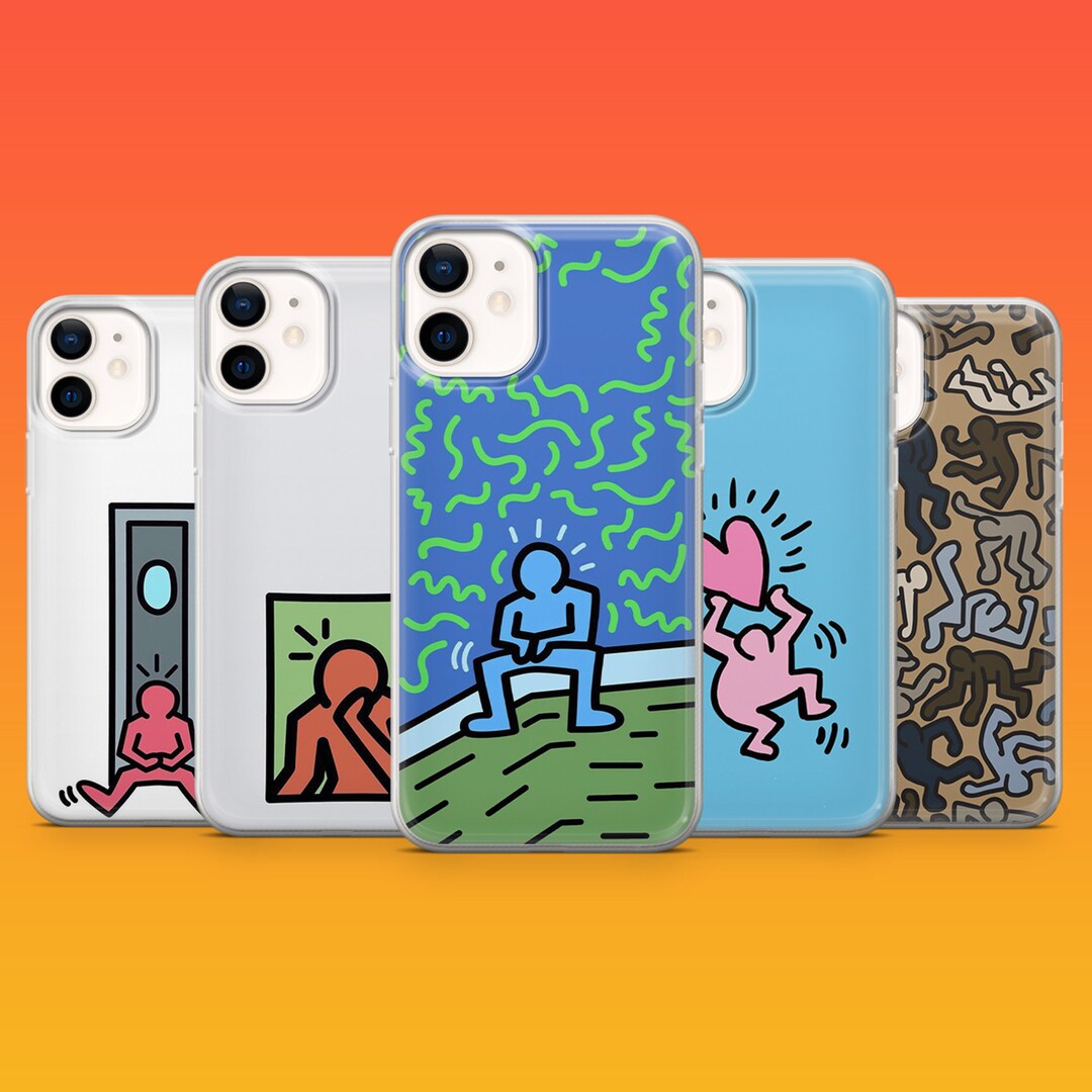 Keith Phone Case Haring Cover for iPhone 16, 15, 14, 13, 12, Google ...