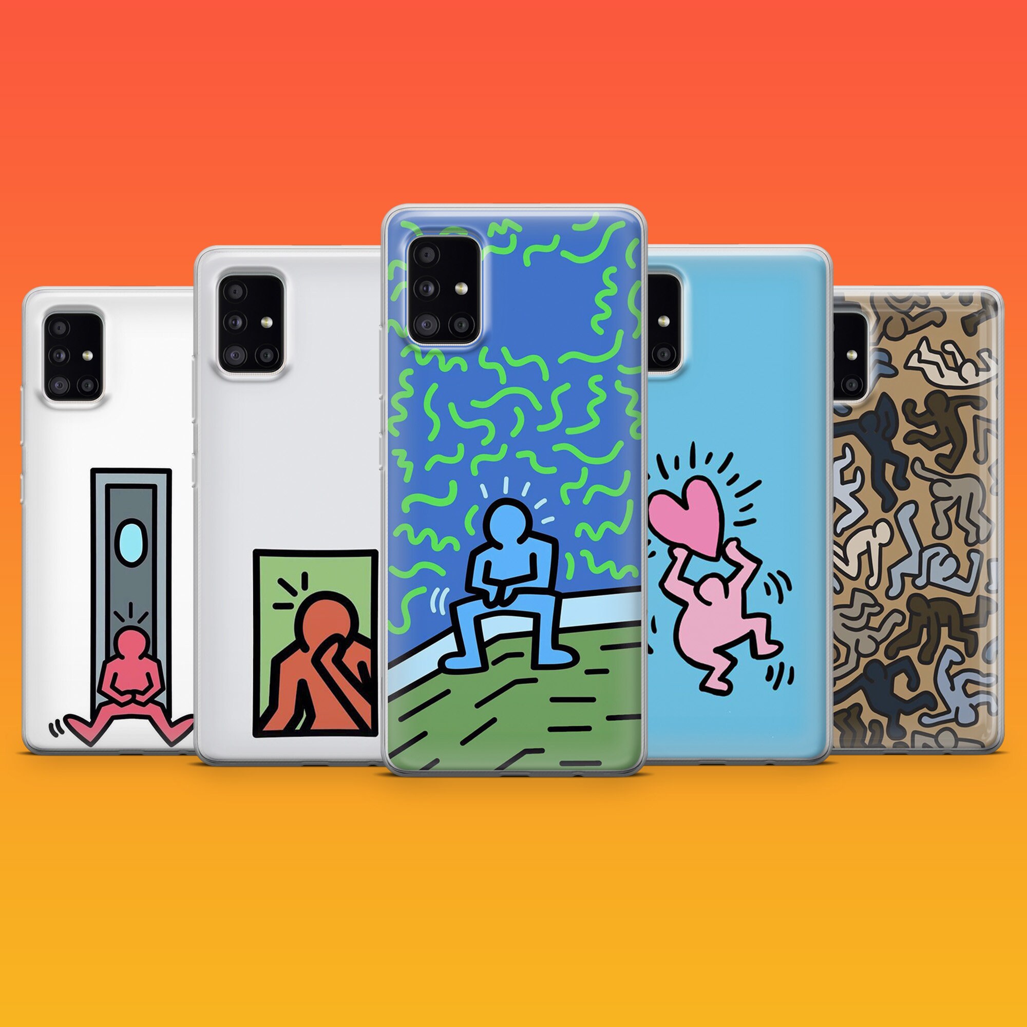 Keith Phone Case Haring Cover for iPhone 16, 15, 14, 13, 12, Google ...