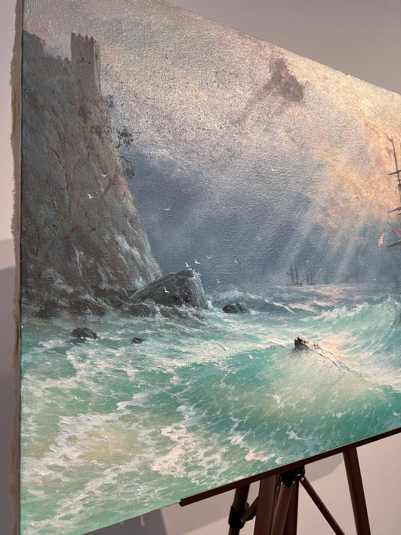 Seascape Painting Original Oil Realism Canvas Seascape - Etsy