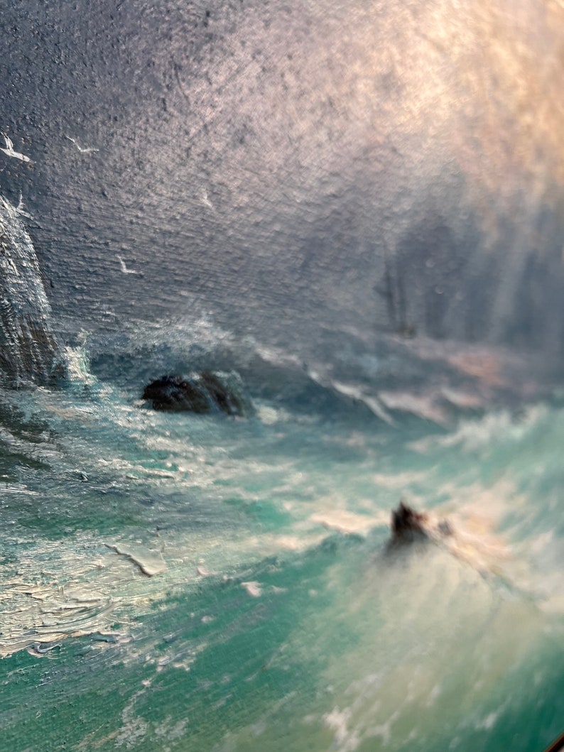 Seascape Painting Original Oil Realism Canvas Seascape - Etsy