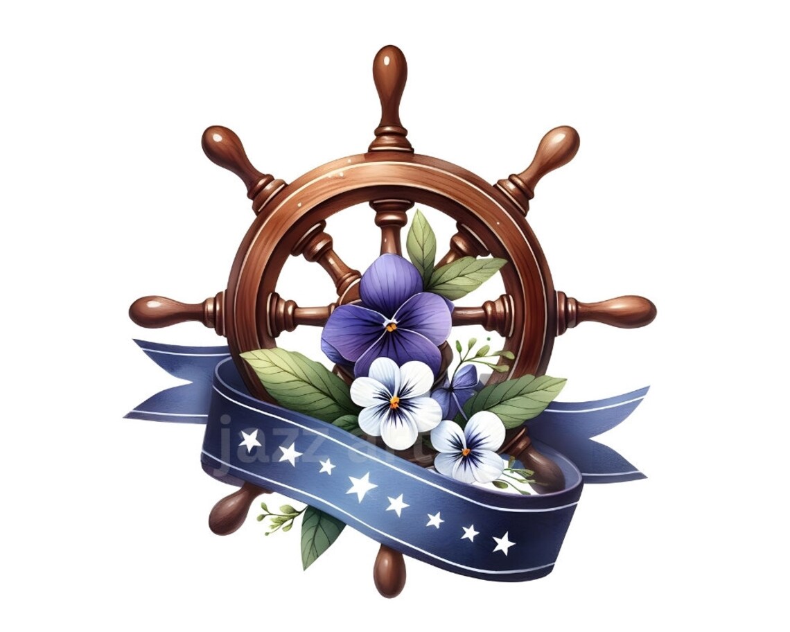 Nautical Wheel Clipart Bundle, Nautical Clipart, Ship Wheel, Nautical ...