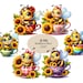 Sunflower Bees Clipart Bundle, Cute Bee Clipart, Sunflower Png Design ...