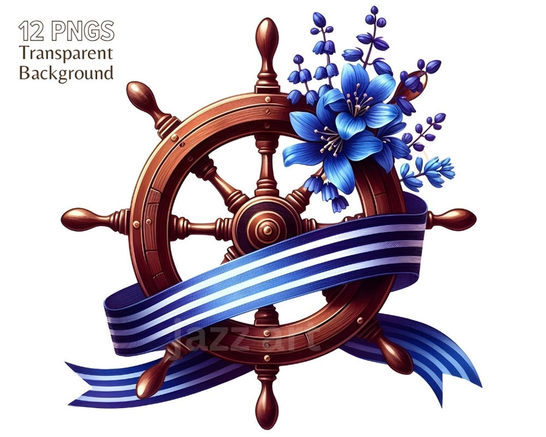 Nautical Wheel Clipart Bundle, Nautical Clipart, Ship Wheel, Nautical ...