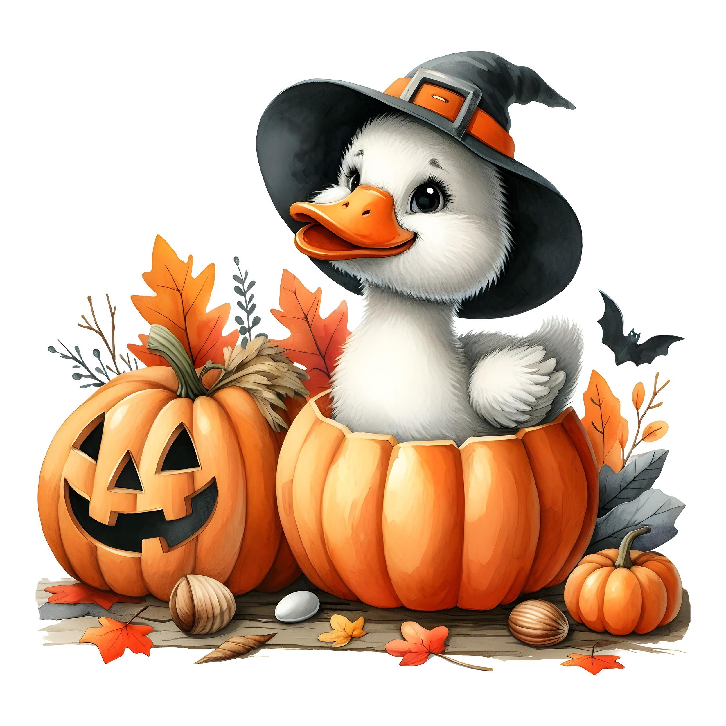 Halloween Goose Clipart Bundle | Funny Spooky Goose PNG | Cute Digital ...