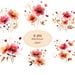 Pink Watercolor Flower Clipart Bundle: Blush & Rose Floral PNG (digital ...