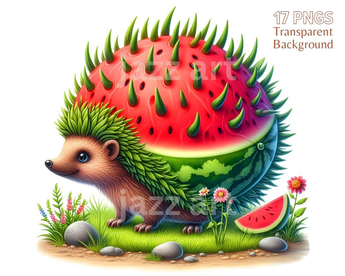 Watermelon Animals Clipart Bundle: Summer Graphics (digital Download ...