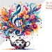 Teapot and Music Notes Clipart Bundle, Tea Party Clipart, Watercolor ...