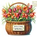 Watercolor Spring Flower Basket Clipart Bundle (PNG, Commercial Use) - Etsy