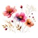 Pink Watercolor Flower Clipart Bundle: Blush & Rose Floral PNG (digital ...