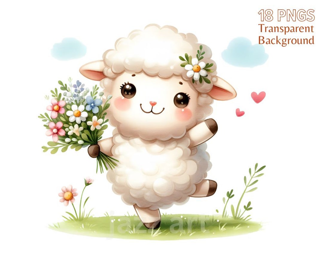 Charming Animals Clipart Bundle, Watercolor Animals, Cute Baby Animals ...