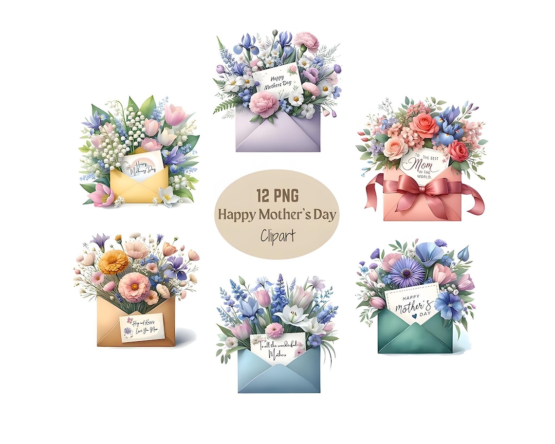 Happy Mothers Day Clipart Bundle, Mother Day Design Png, Mother Day ...