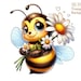 Cute Bees and Daisy Clipart Bundle, Cute Bee Clipart, Honeybee Clipart ...