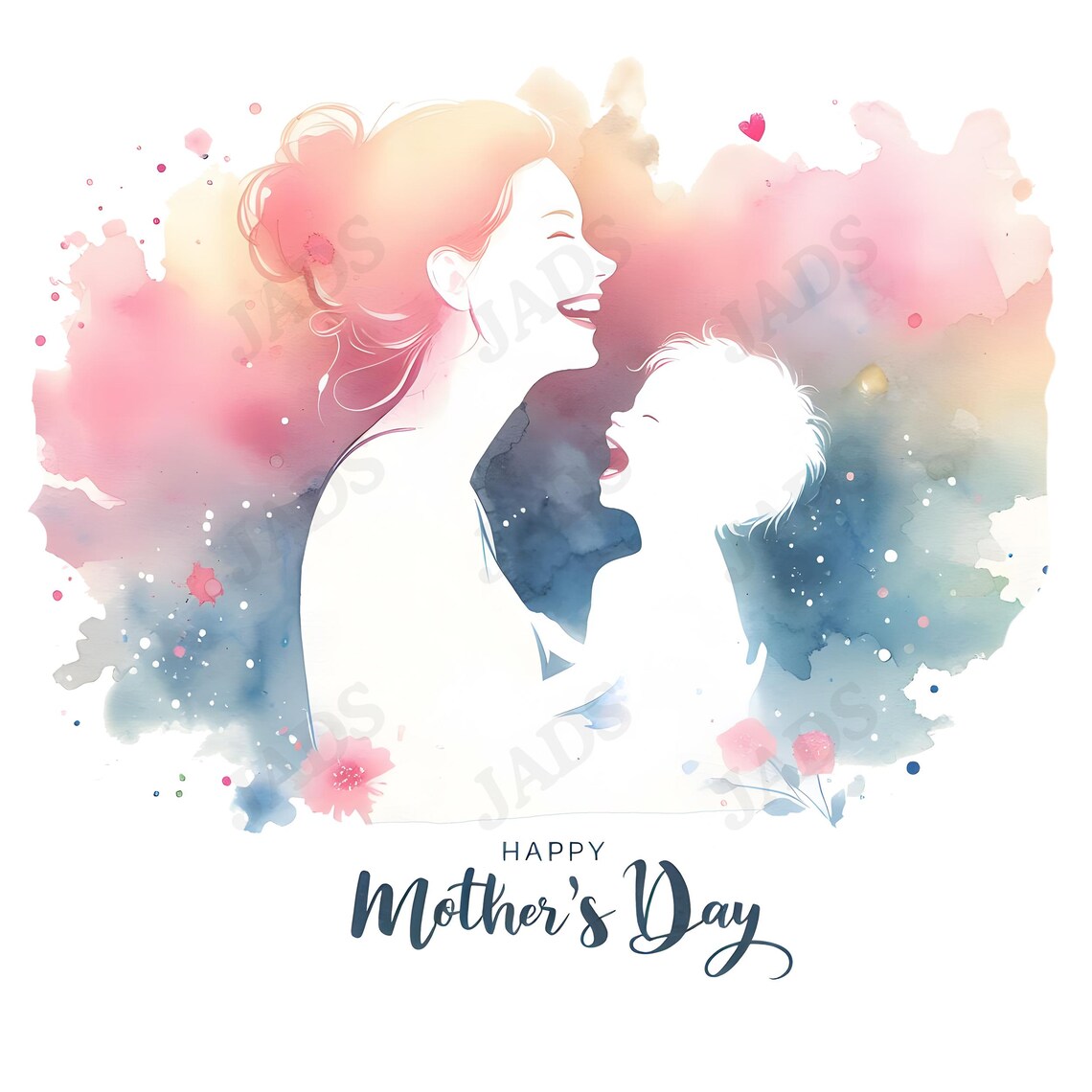 Mother's Day Watercolor Clipart Bundle: Floral PNG Designs (commercial ...