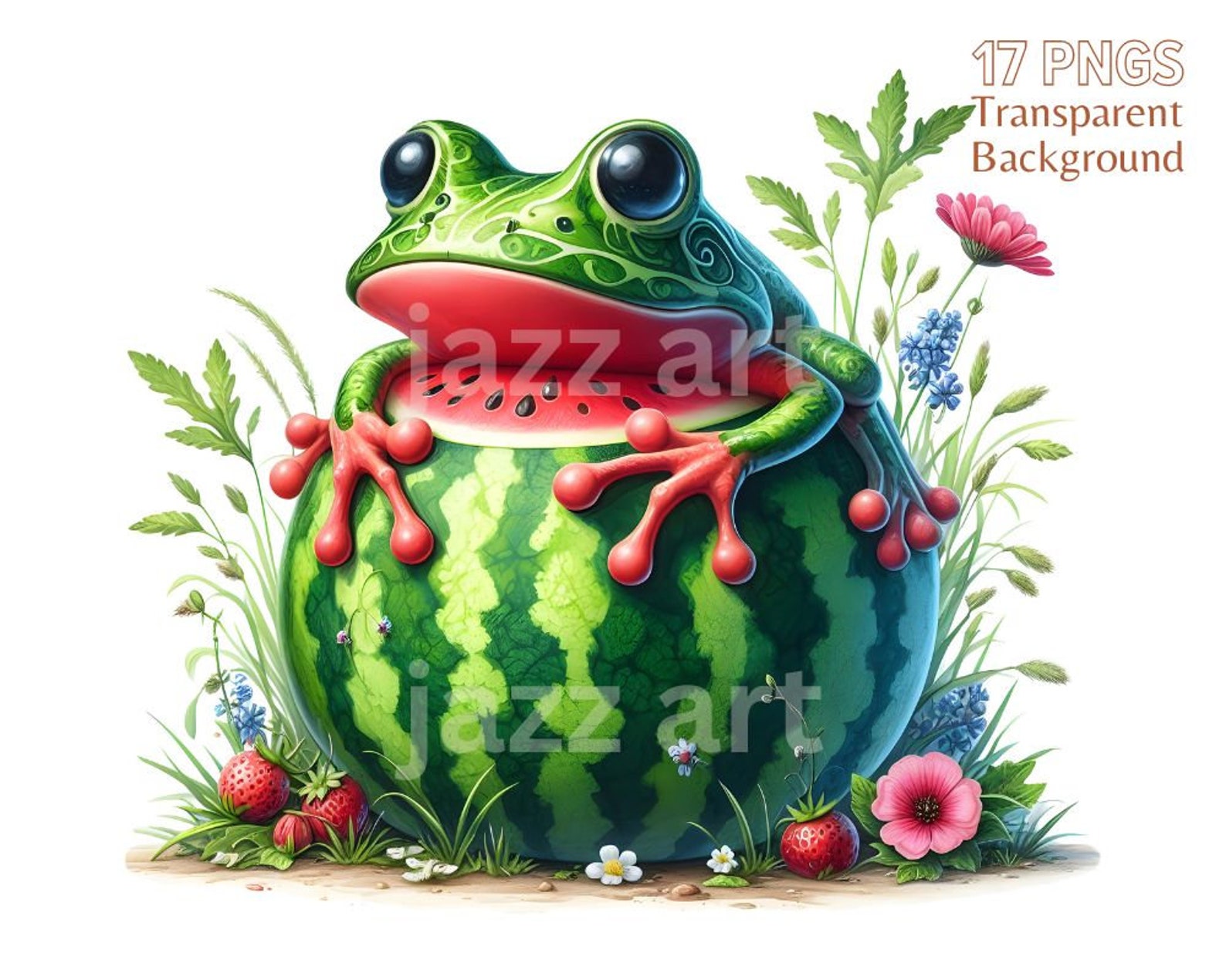 Watermelon Animals Clipart Bundle: Summer Graphics (digital Download ...