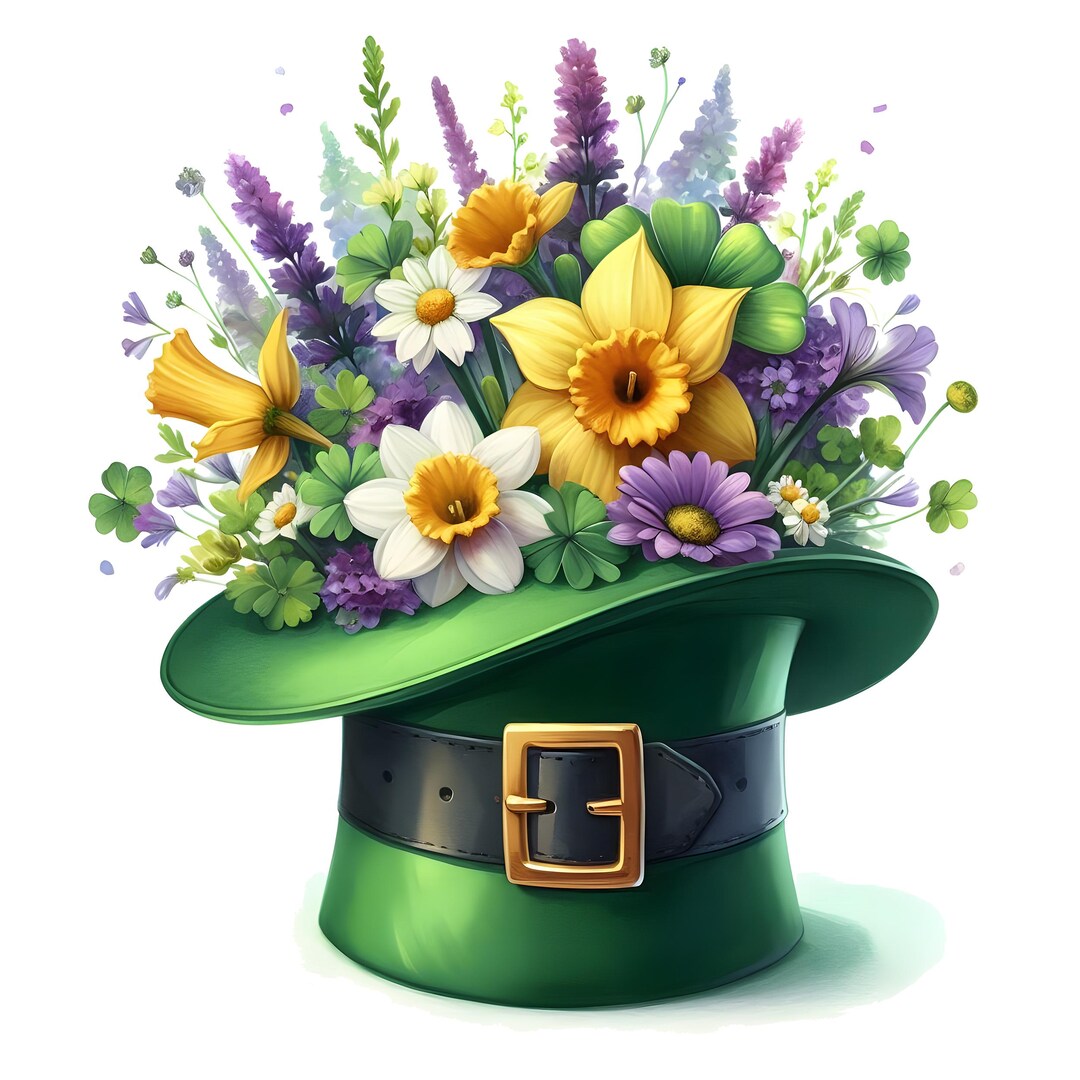 St. Patrick's Day Hat Clipart Bundle, Festival Png Designs, St Patricks ...