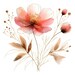 Pink Watercolor Flower Clipart Bundle: Blush & Rose Floral PNG (digital ...