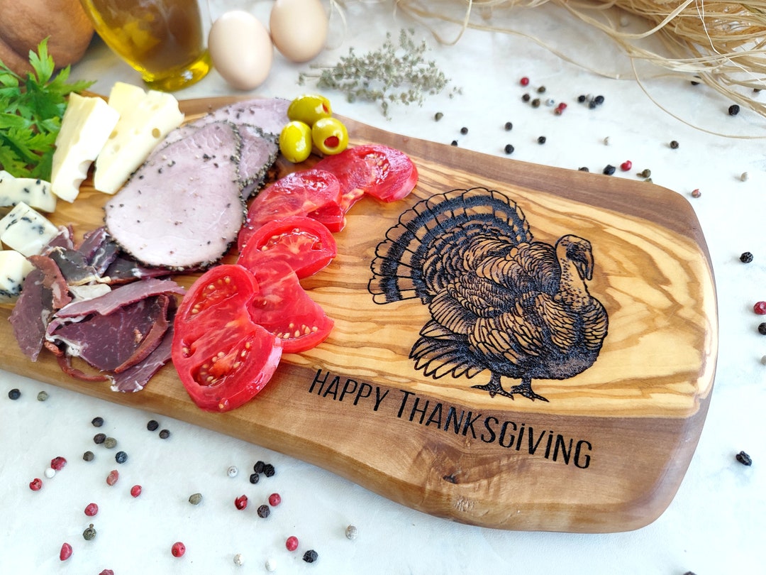 Unique Thanksgiving Charcuterie Board ,custom Engraved Wood Cutting ...