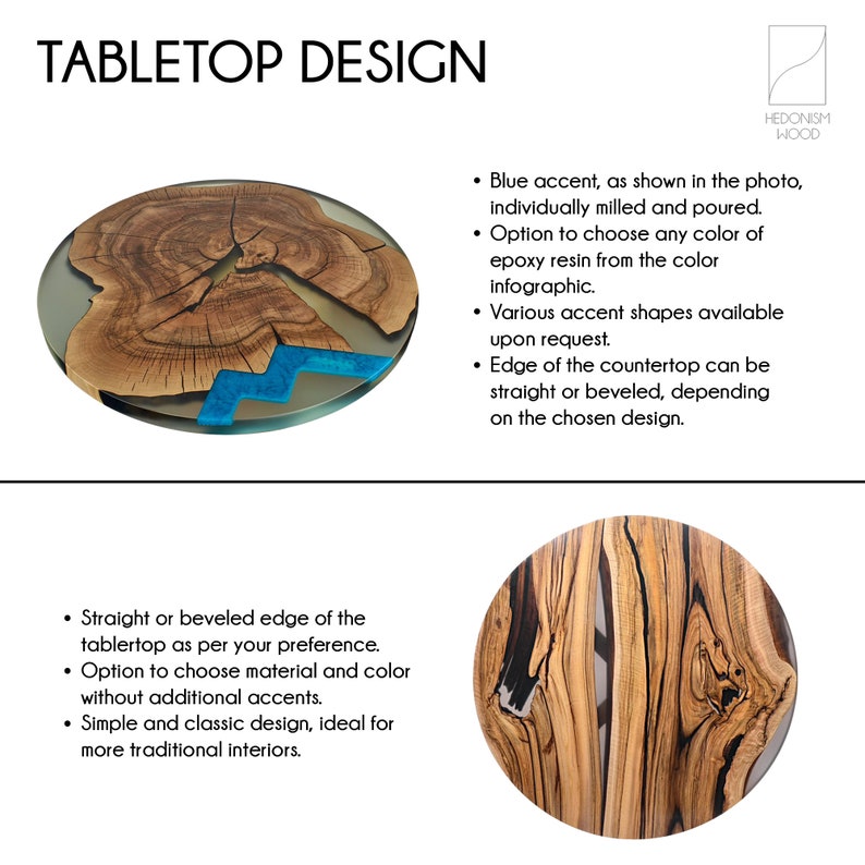 Stylish Epoxy Coffee Table, Round Table for Living Room, Premium Home ...