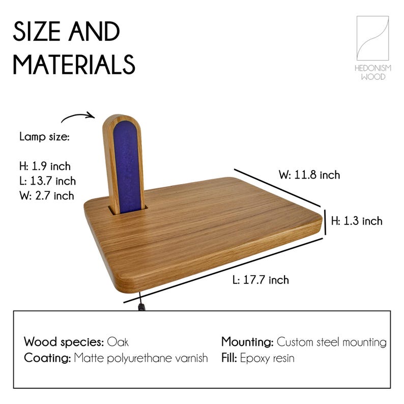 Bedroom Floating Shelf, Wall Mounted Bedside Shelf With Light, Cozy ...