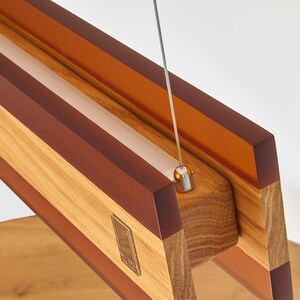 Linear Pendant Light, Wood & Epoxy Ceiling Light, Chandelier Lighting ...