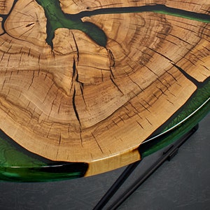 Emerald Epoxy Coffee Table, Abstract Resin Coffee Table, Living Room ...